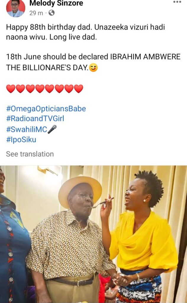 Radio Citizen's Melody Sinzore Celebrates Her Billionaire Father For ...