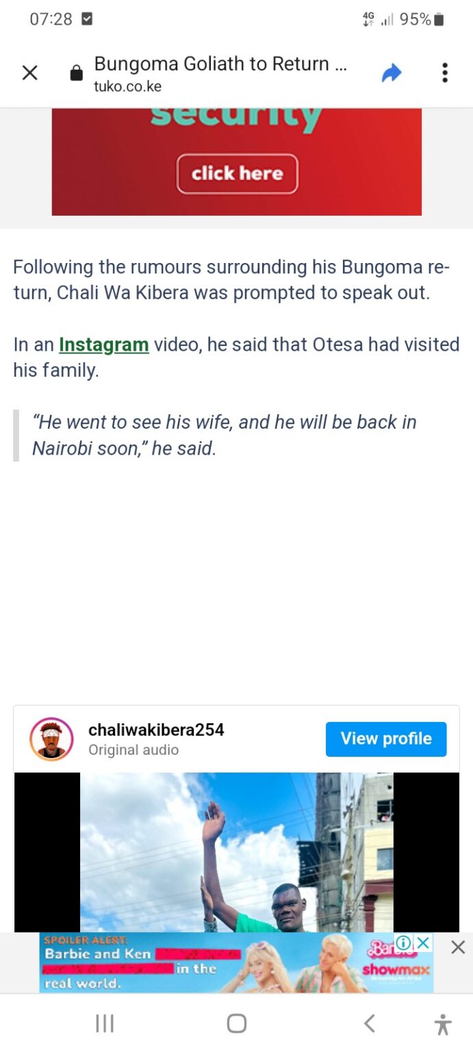 Isaac Otesa set for a return to Nairobi after meeting his wife and ...