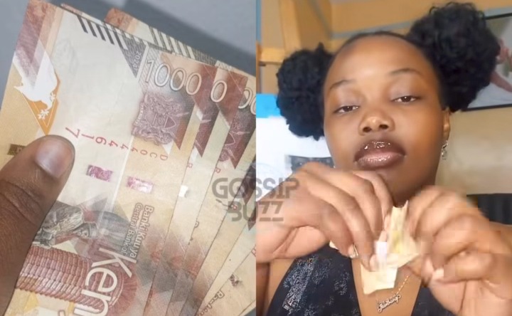 Viral Video: A Kenyan GenZ Tiktoker Films Herself Tearing A Ksh.1000 Note - Kenyans Living It