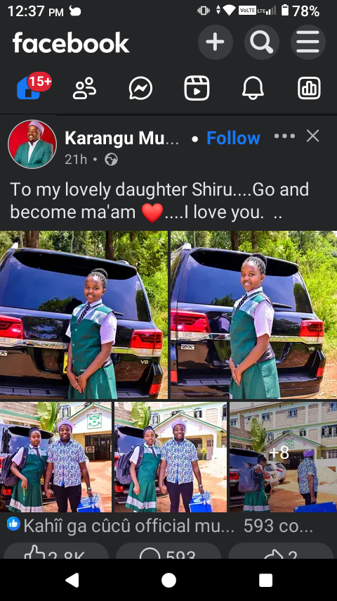 Karangu Shares Photos of His Little-Known Daughter ,Shiru with the ...